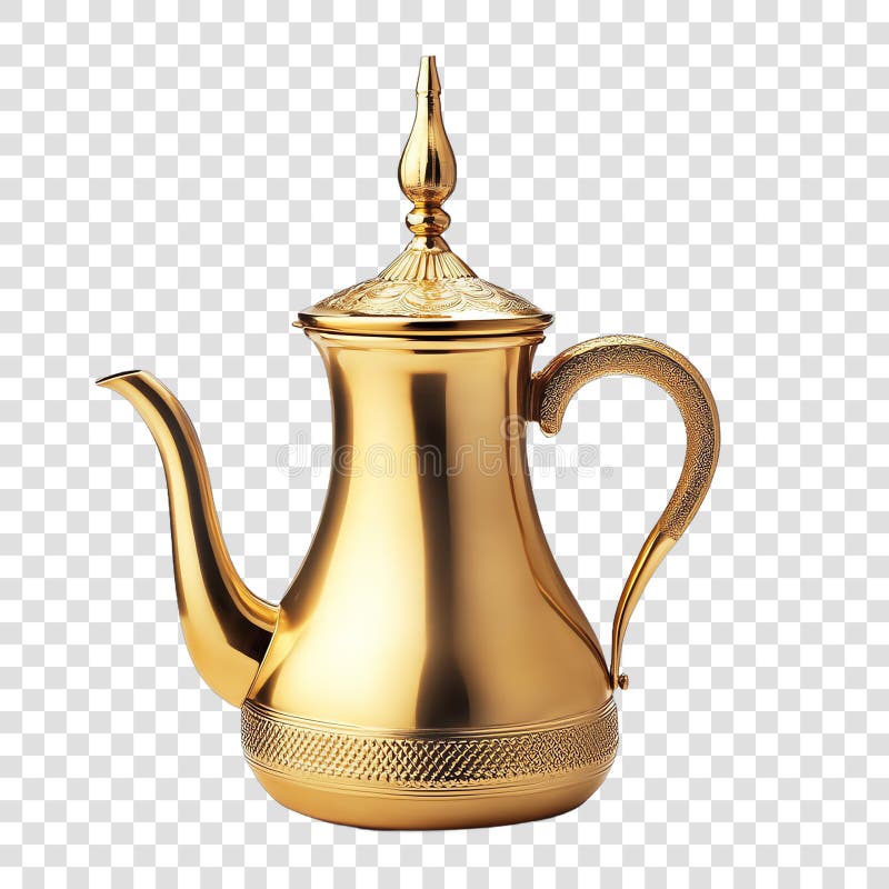 Gold Arabic Dallah Coffee Pot Stock Photo - Illustration of vintage ...