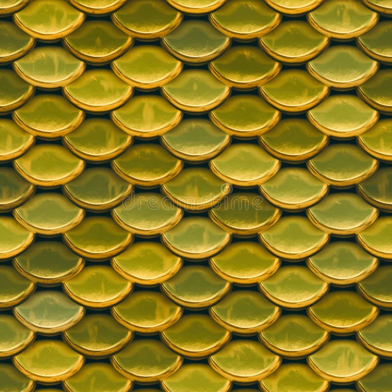 Gold Armor Texture. Seamless Background Stock Illustration ...