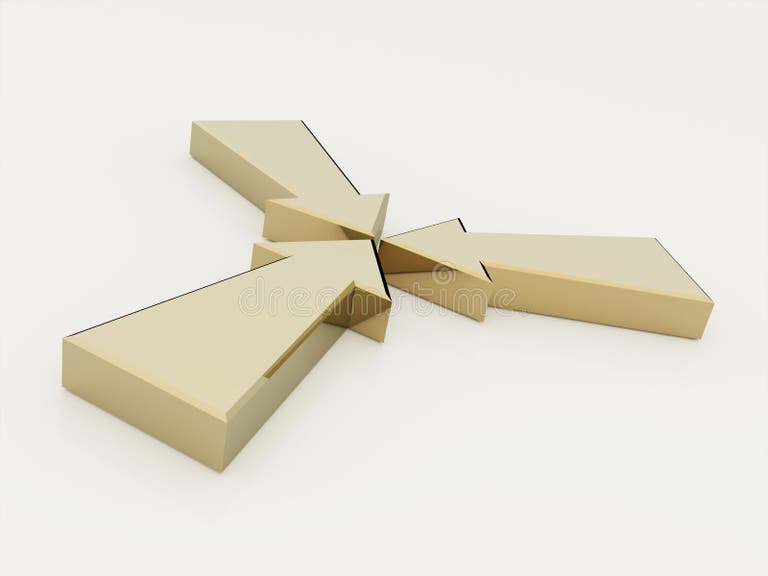 Gold arrows stock illustration. Illustration of fancy - 33219882