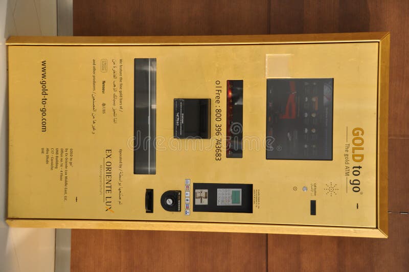 DUBAI, UAE - SEPTEMBER 23, 2012: a Gold Dispensing ATM by Gold To Go ...
