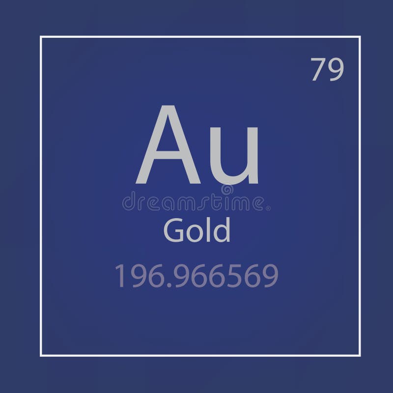 Gold Au Chemical Element Icon Stock Vector - Illustration of metal ...