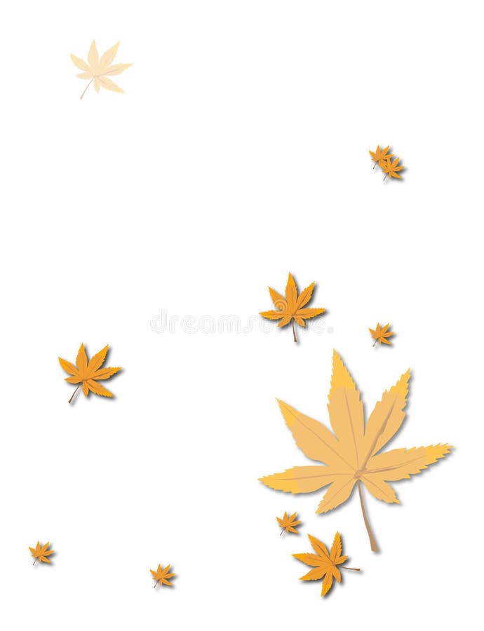 Gold Autumn Leaves on Brightly Stock Vector - Illustration of season ...