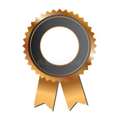 Gold award ribbon stock vector. Illustration of icon - 14923118