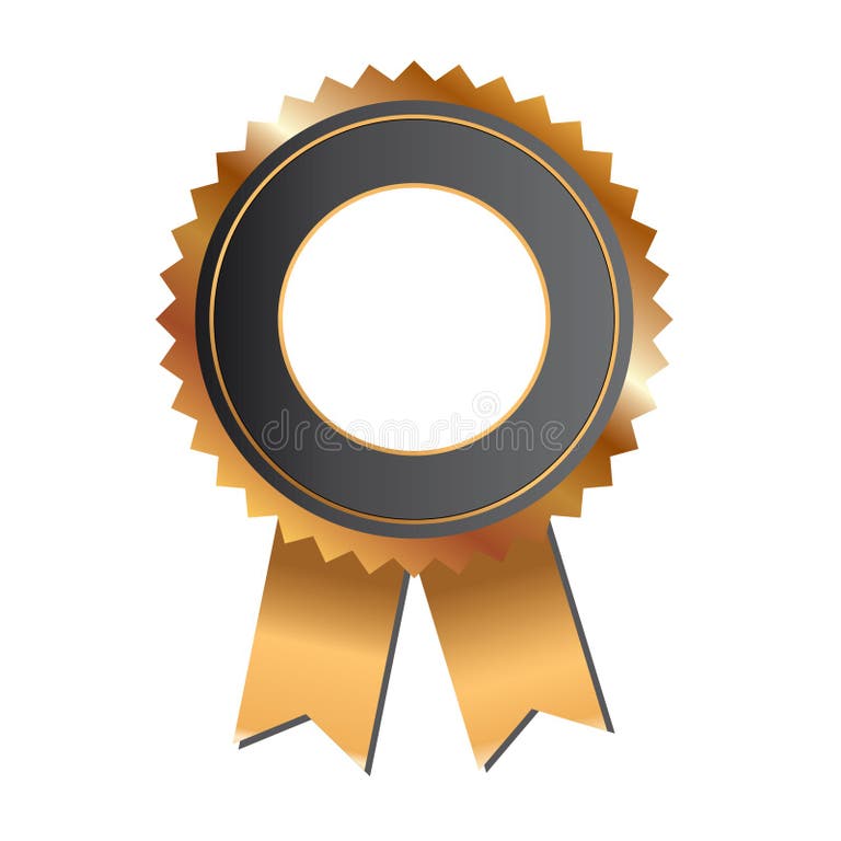 Gold award ribbon stock vector. Illustration of icon - 14923118