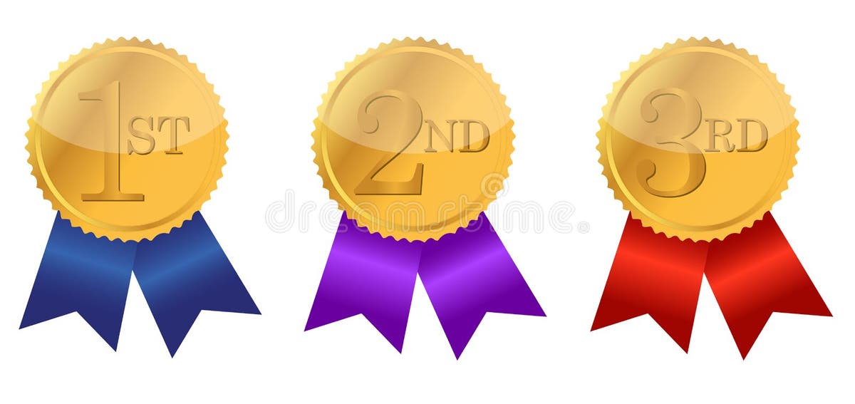 Award Ribbons 1st 2nd 3rd Place Stock Illustrations – 116 Award Ribbons ...