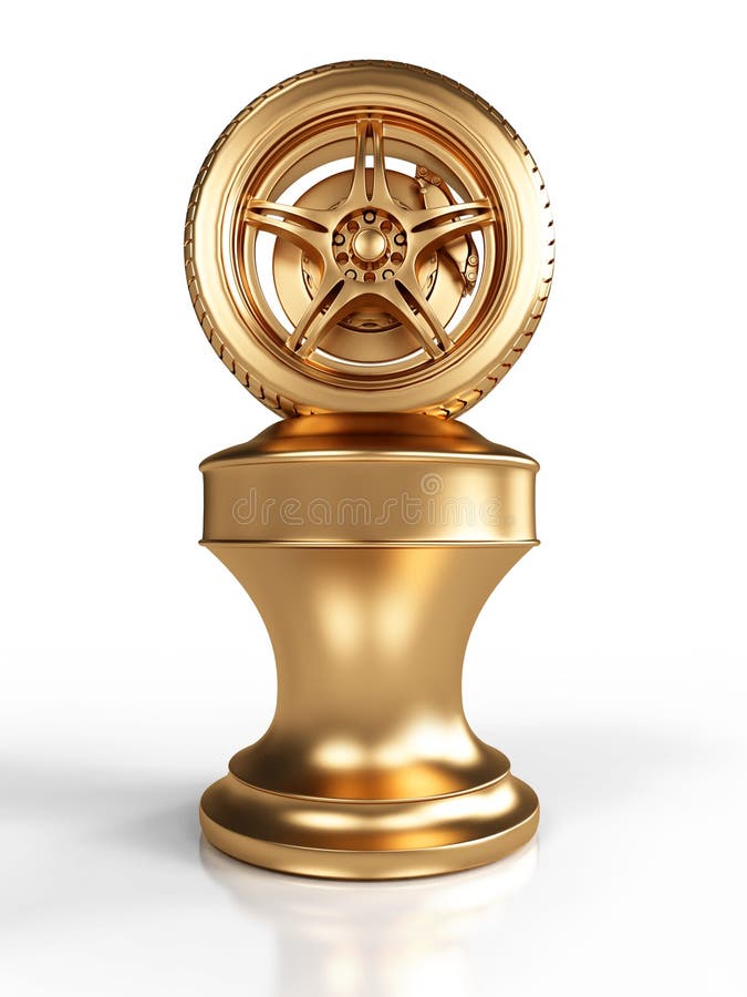 Gold Award Wheel stock illustration. Illustration of medal - 8627606