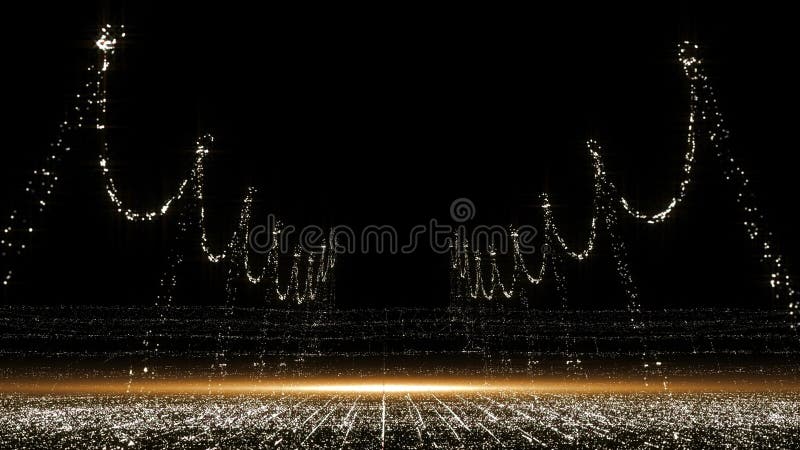 Gold Awards Background Stage Particles with Light Stock Footage - Video ...