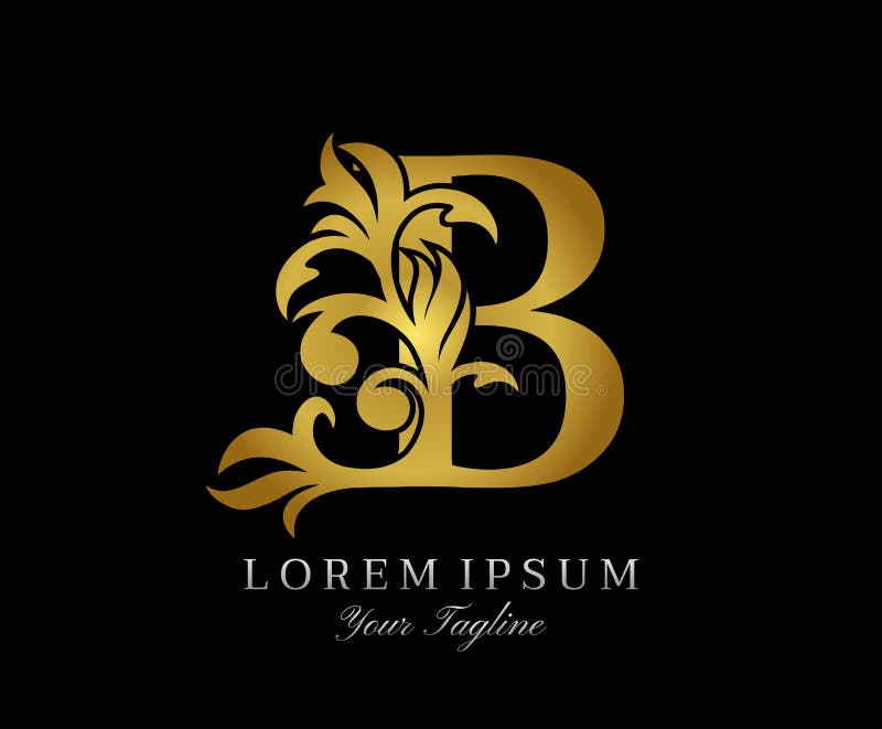 Gold B Luxury Logo Icon. Classy B Letter Logo Design Vector Stock ...