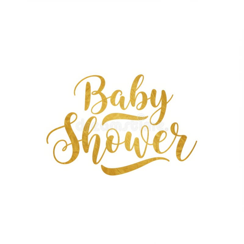 Baby Shower Calligraphy Fonts Hand Lettered Baby Shower Label,