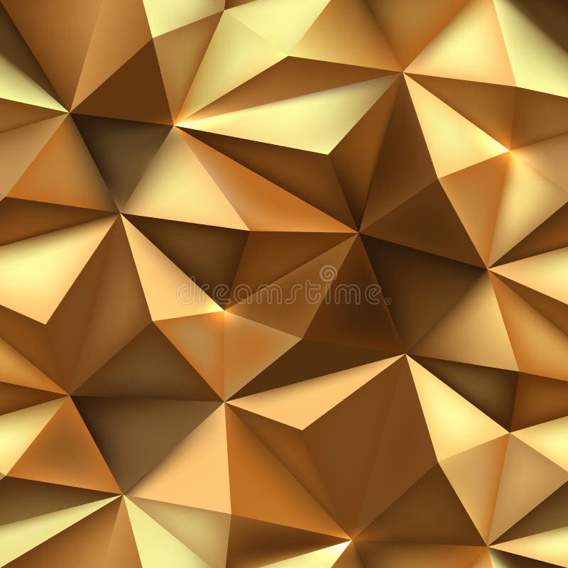 Gold Background. Abstract Triangle Golden Texture. Stock Illustration ...