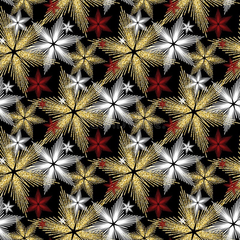 Snowflake Golden Black Shiny Chic Design Stock Photos - Free & Royalty ...