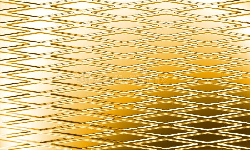 Gold Background Containing a Pattern with Repeating Rhombuses. Golden ...