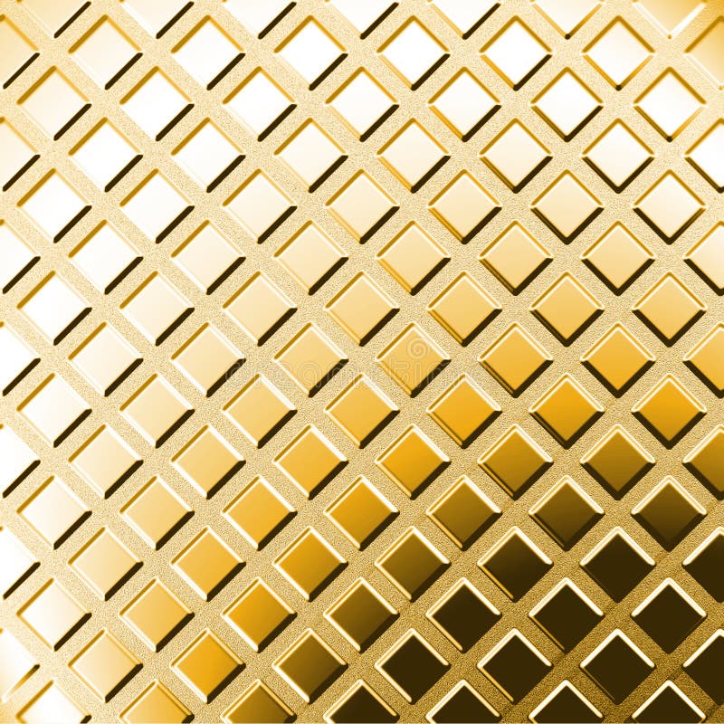 Gold Background Containing a Square Patterns. Golden Trellised Pattern ...