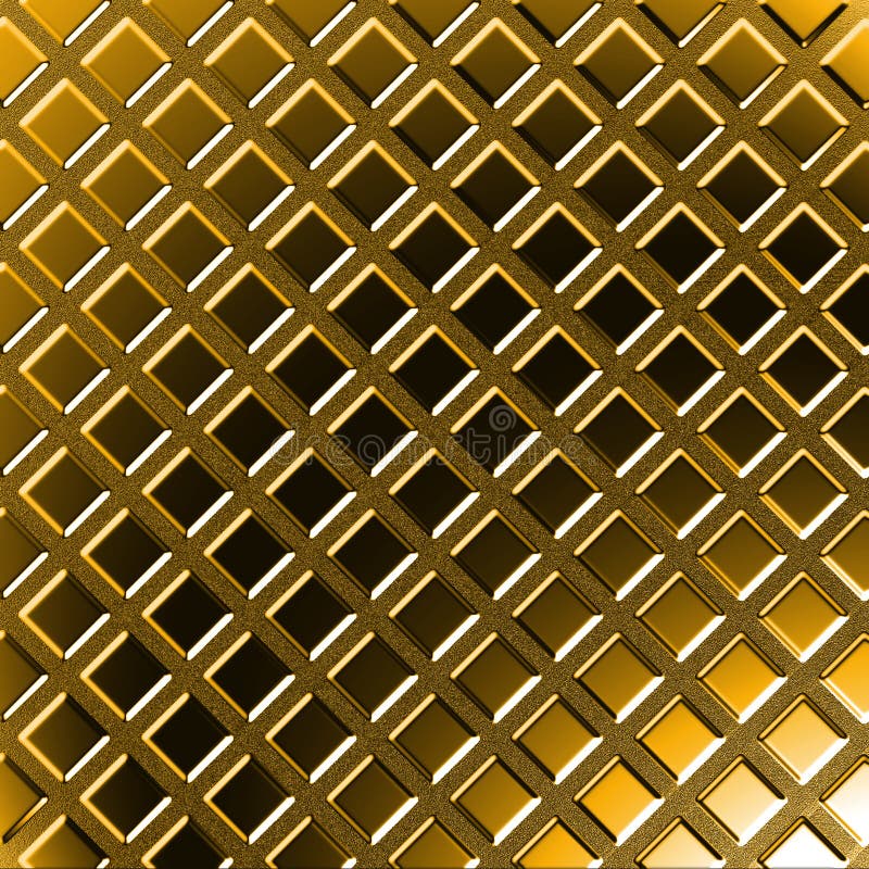 Gold Background Containing a Square Patterns. Golden Trellised Pattern ...