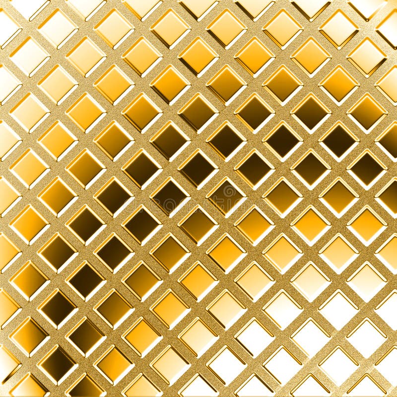 Gold Background Containing a Square Patterns. Golden Trellised Pattern ...