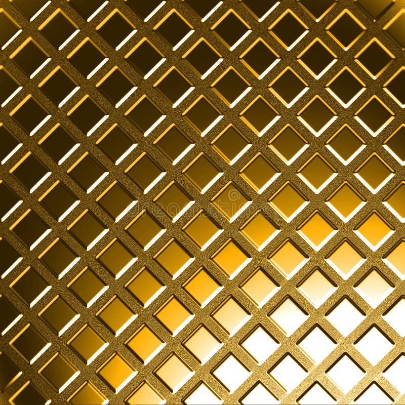 Gold Background Containing a Square Patterns. Golden Trellised Pattern ...
