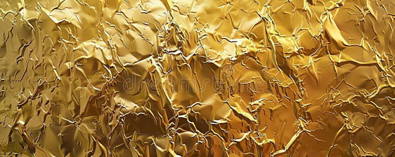 A Gold Background with a Crumpled Foil Texture, Creating a Dynamic and ...