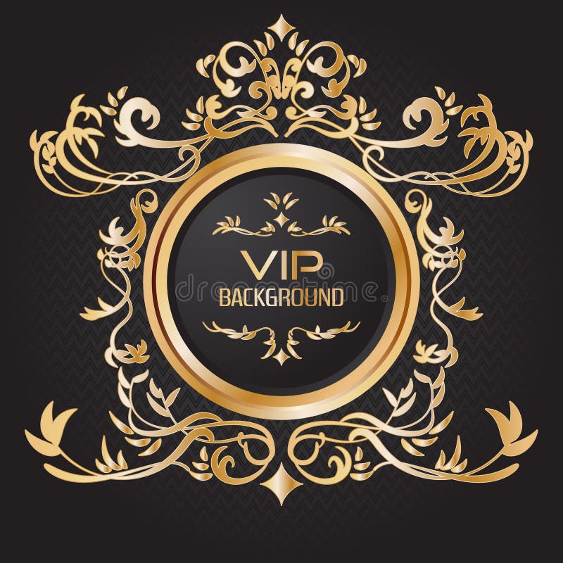 Gold Background Flyer Style Design Template Stock Vector - Illustration ...