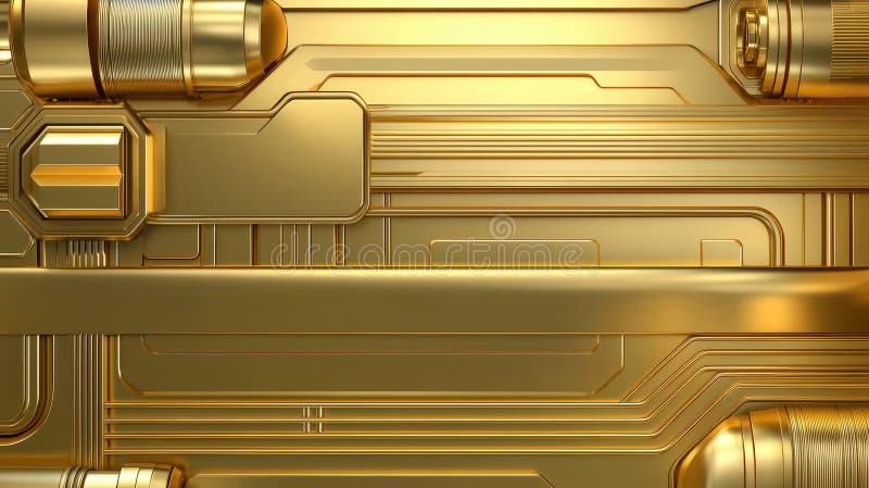 Gold Background with Metal Lock, a Visual Representation of Security ...