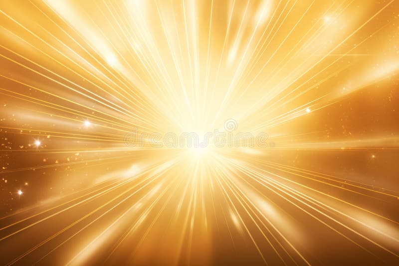 A Gold Background with Radiant Golden Beams Stock Illustration ...