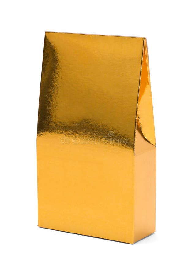 Gold Bag stock photo. Image of pouch, cardboard, foil - 273787830