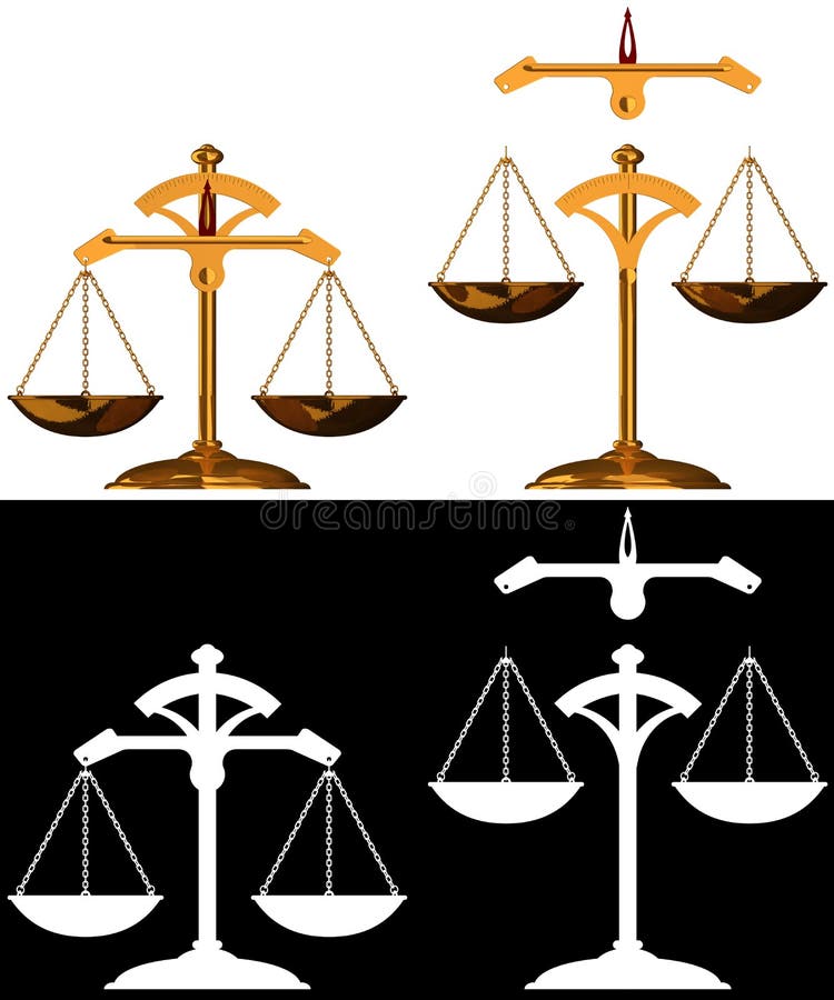 Gold Balance stock illustration. Illustration of judge - 23412876