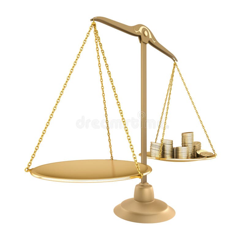 Gold Balance. Something Equal with Money Stock Illustration ...