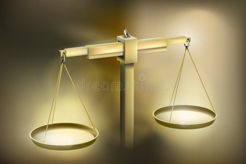 Gold Balance. Vector Illustration. Stock Vector - Illustration of light ...