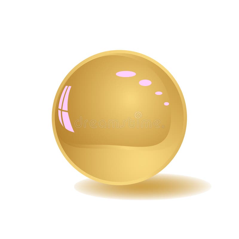 3d vector gold sphere stock vector. Illustration of plastic - 6436456