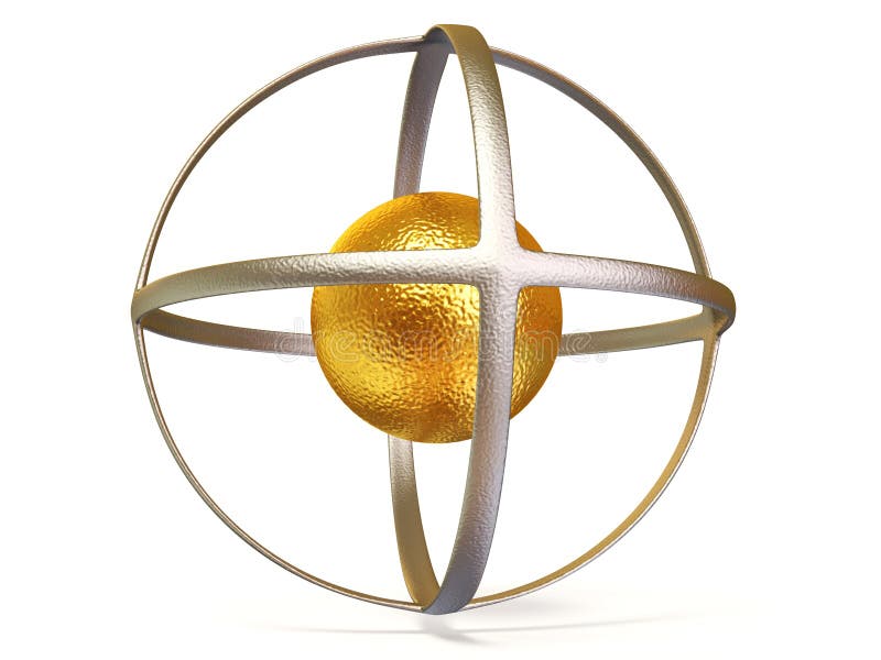 Gold ball stock illustration. Illustration of chrome - 13630267