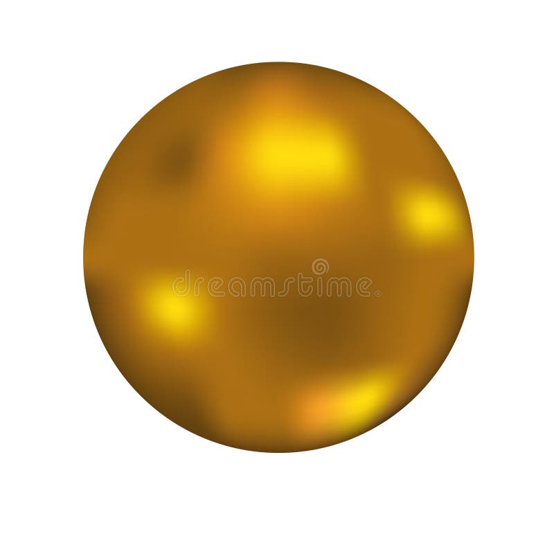 Gold ball stock vector. Illustration of modern, button - 79781275