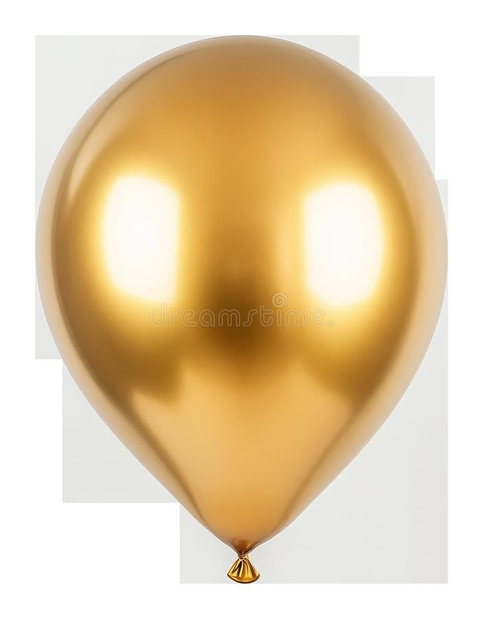 Gold Balloon Isolated on Transparent Background. Celebration and Party ...
