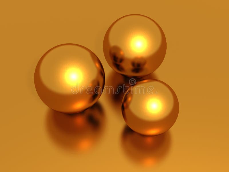Gold Balls stock illustration. Illustration of objects - 3278498