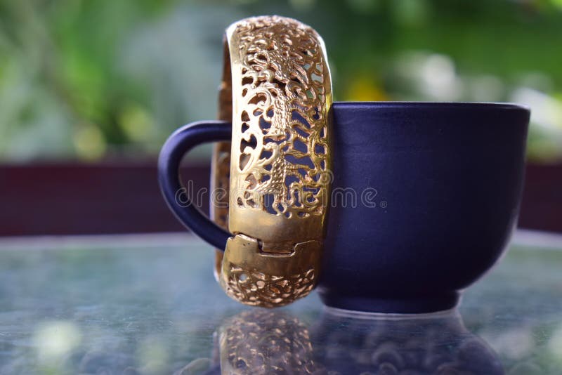 Gold Bangles it is Beautiful Gold and Has an Expensive Bracelet Stock ...