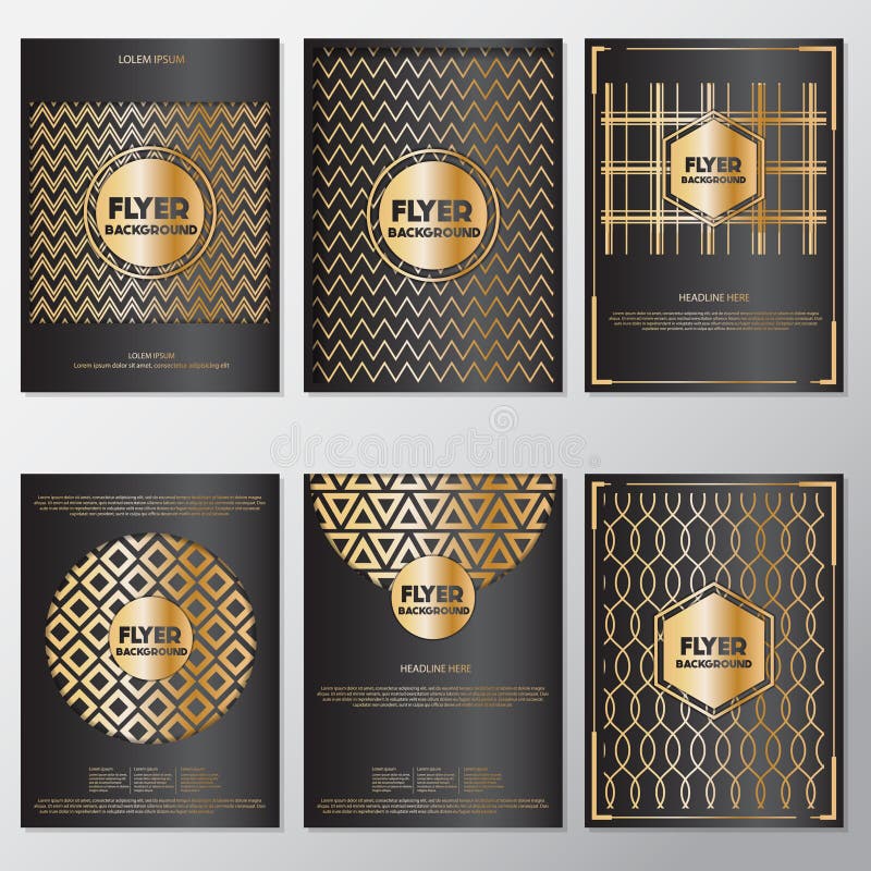 Gold Background Flyer Stock Illustrations – 124,678 Gold Background ...