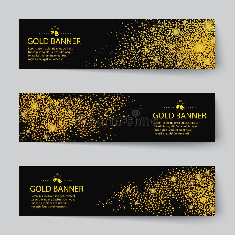 Gold banner background stock vector. Illustration of golden - 66502311