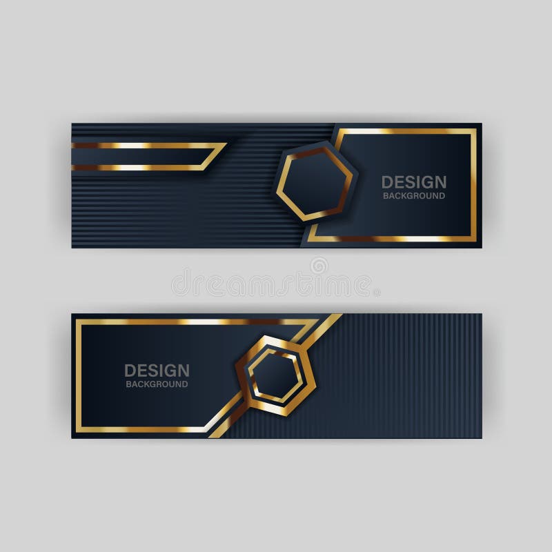 Gold Banner Design with Minimalist Modern Style Gold Luxury Stock ...