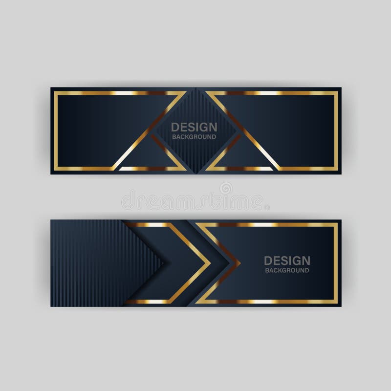 Gold Banner Design with Minimalist Modern Style Gold Luxury Stock ...