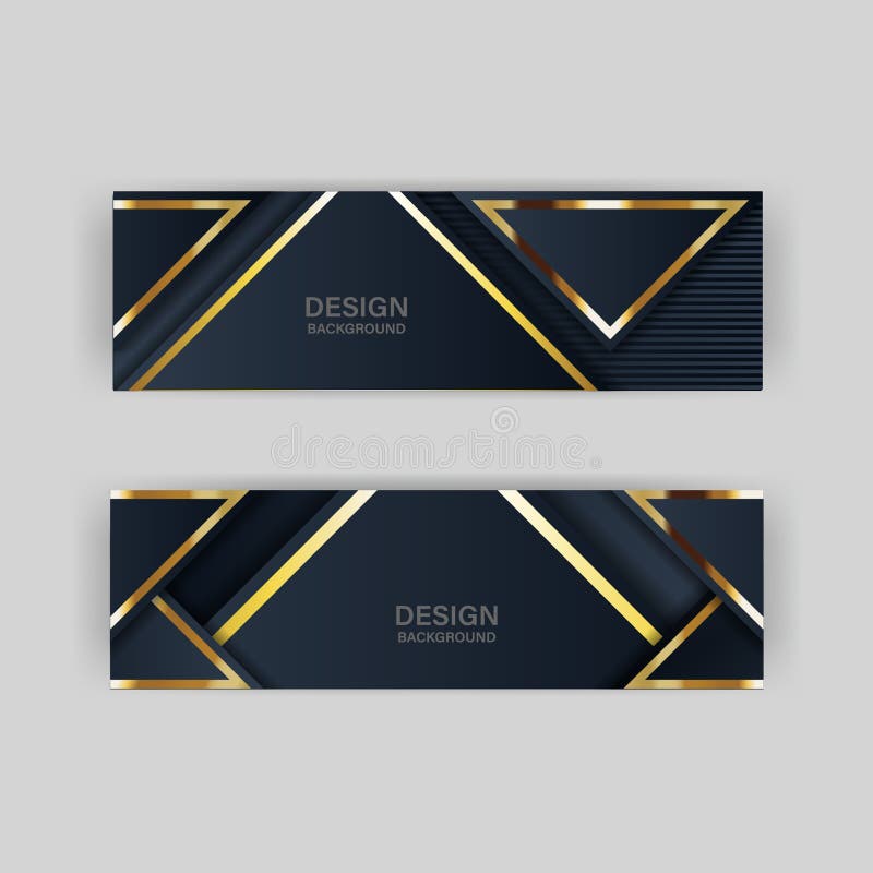 Gold Banner Design with Minimalist Modern Style Gold Luxury Stock ...