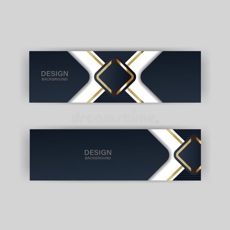 Gold Banner Design with Minimalist Modern Style Gold Luxury Stock ...