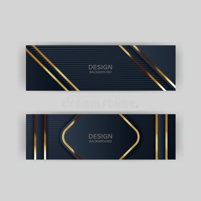 Gold Banner Design with Minimalist Modern Style Gold Luxury Stock ...
