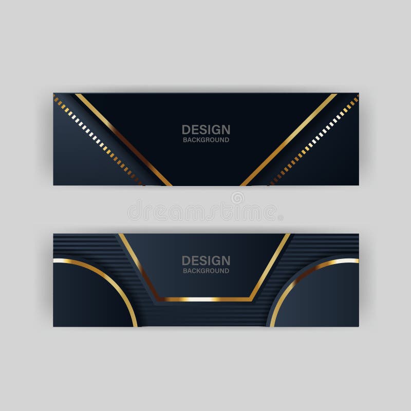 Gold Banner Design with Minimalist Modern Style Gold Luxury Stock ...