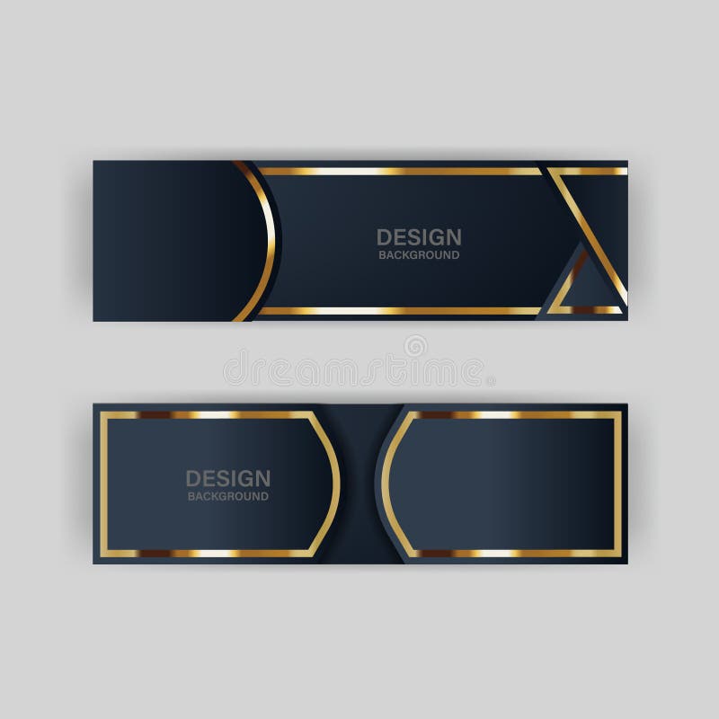 Gold Banner Design with Minimalist Modern Style Gold Luxury Stock ...