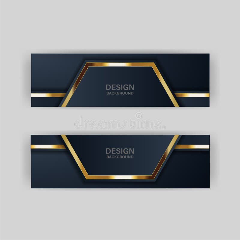 Gold Banner Design with Minimalist Modern Style Gold Luxury Stock ...