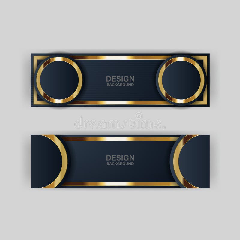 Gold Banner Design with Minimalist Modern Style Gold Luxury Stock ...