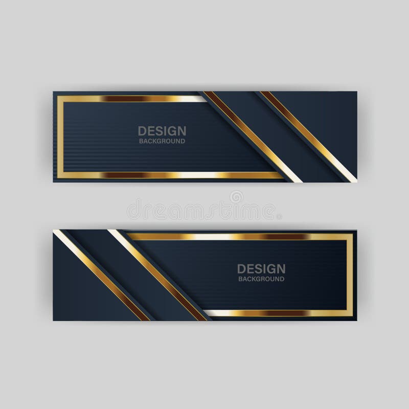 Gold Banner Design with Minimalist Modern Style Gold Luxury Stock ...