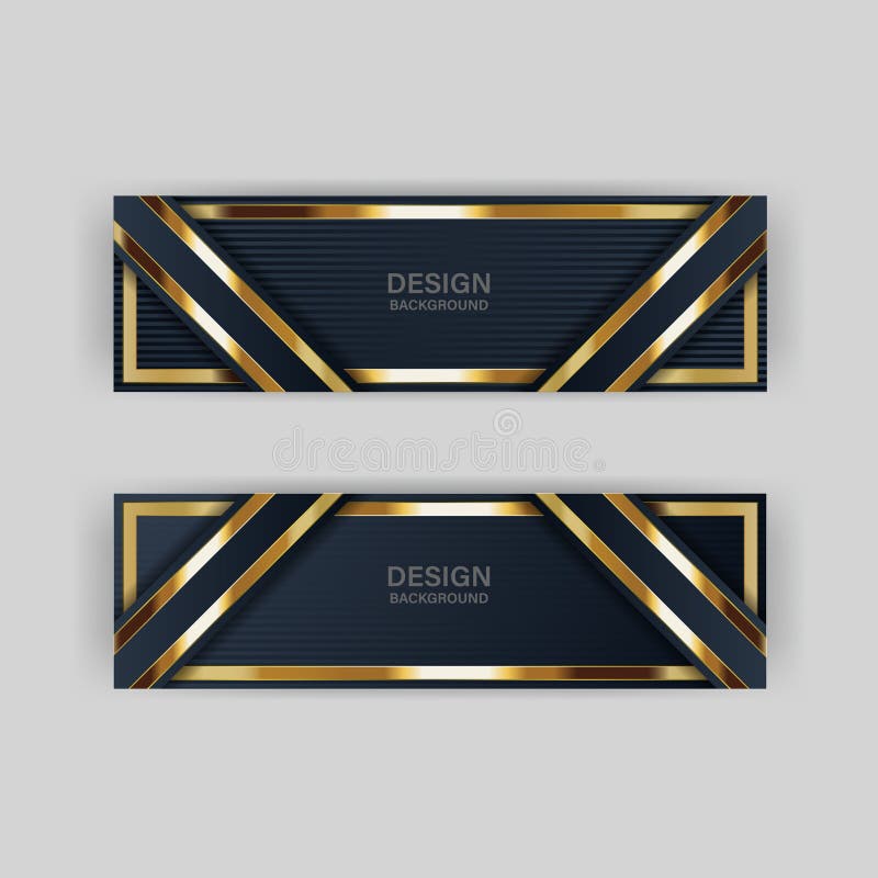 Gold Banner Design with Minimalist Modern Style Gold Luxury Stock ...
