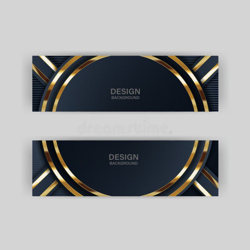 Gold Banner Design with Minimalist Modern Style Gold Luxury Stock ...