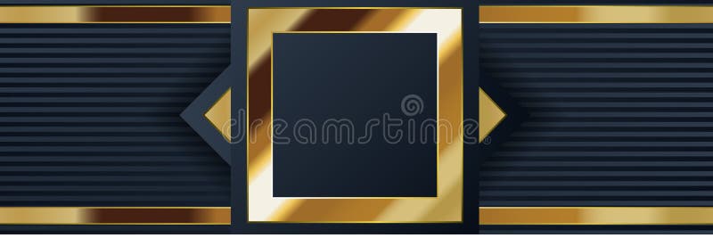 Gold Banner Design with Minimalist Modern Style Gold Luxury Stock ...