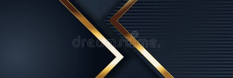 Gold Banner Design with Minimalist Modern Style Gold Luxury Stock ...